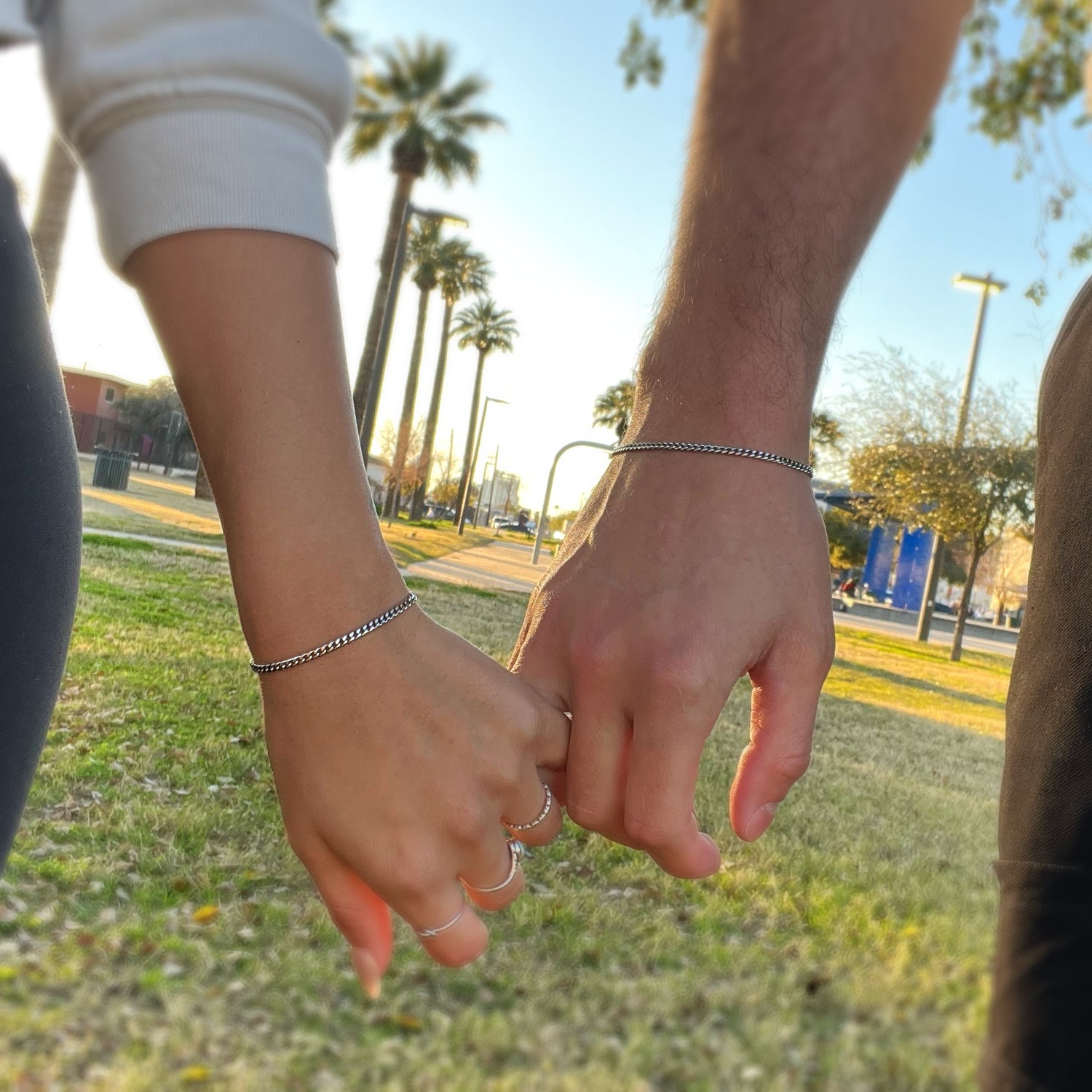 Locked Bracelets - Permanent Couples Bracelets - Long Distance